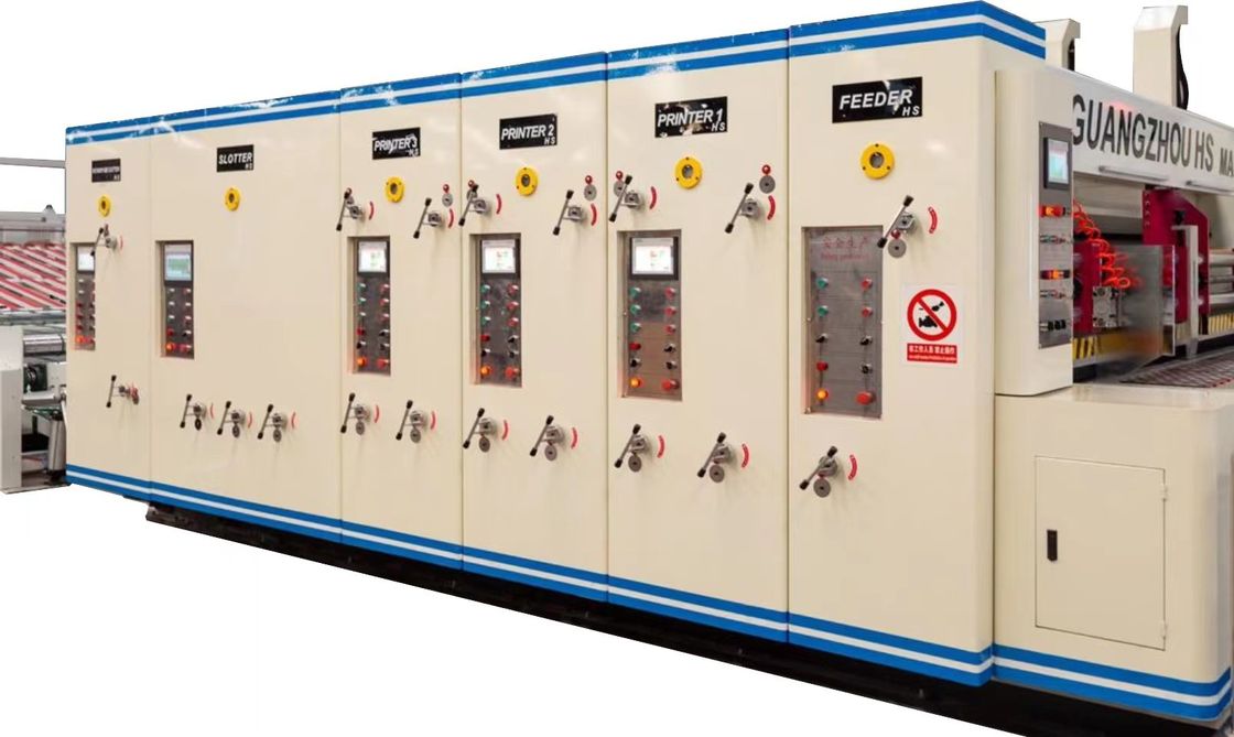 Rotary Corrugated Box Folding Machine Stacker High Speed Flex Printing ...