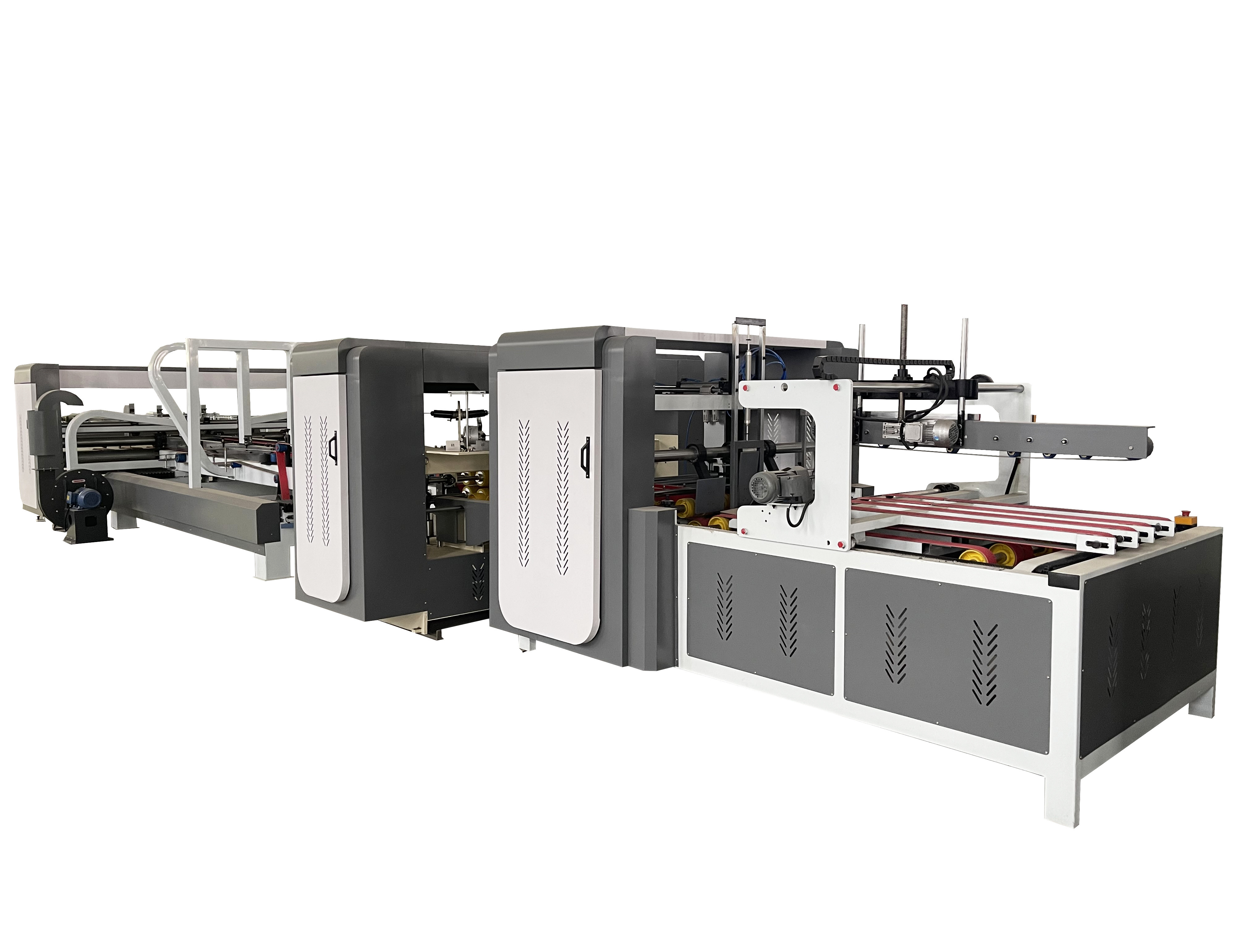 Custom Carton Die Cutting Machine 12KW Folding Gluing Machine