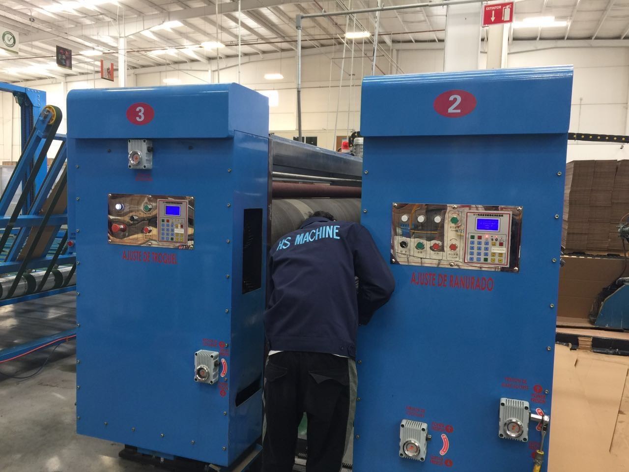 Carton Flexo Printer Slotter Die Cutter Machine With Auto Trimming Device