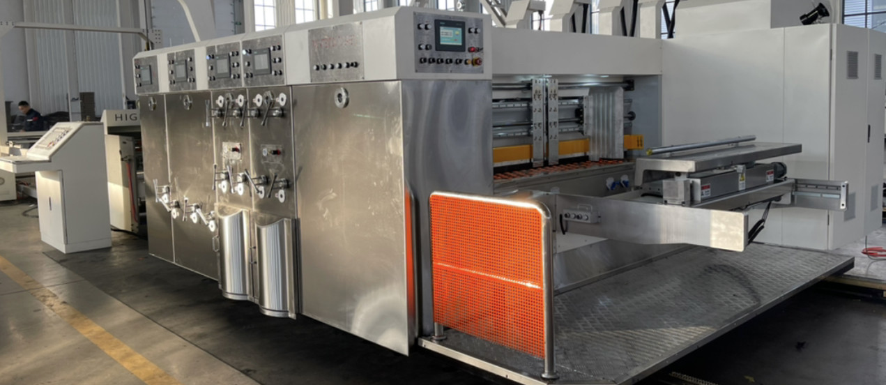 PLC Control Corrugated Box Packaging Machine Fast Printing Speed